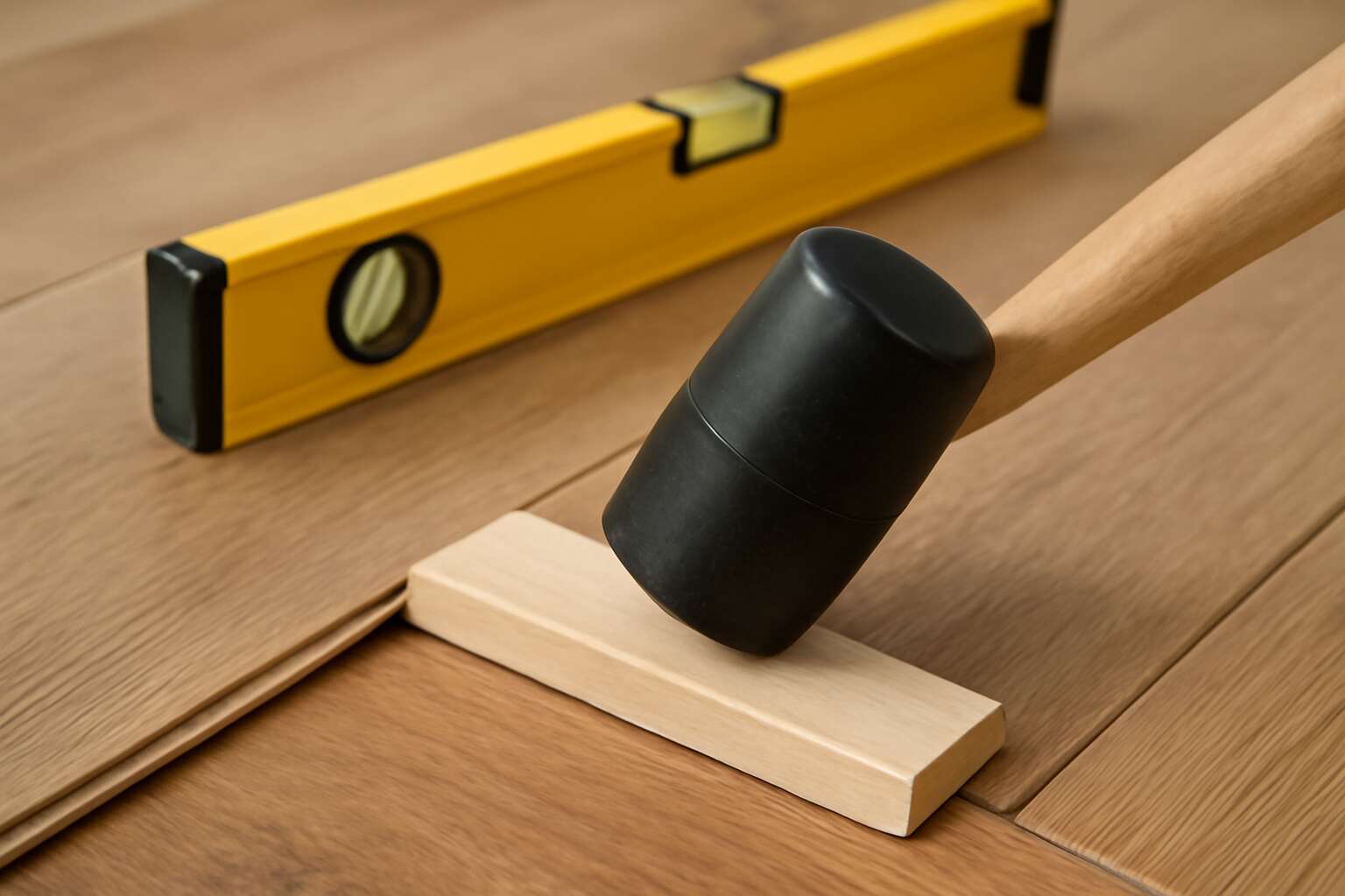 Master flawless installs with tapping block for laminate floor ...